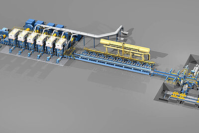 Conversion of wide hot-strip mill to increase production and expand ...