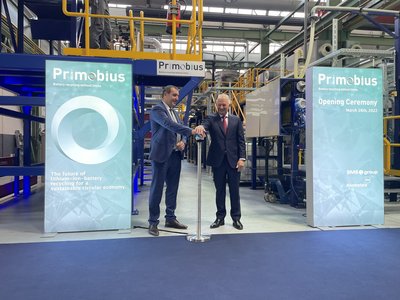 Primobius: Battery recycling ready to start in Hilchenbach - SMS group GmbH